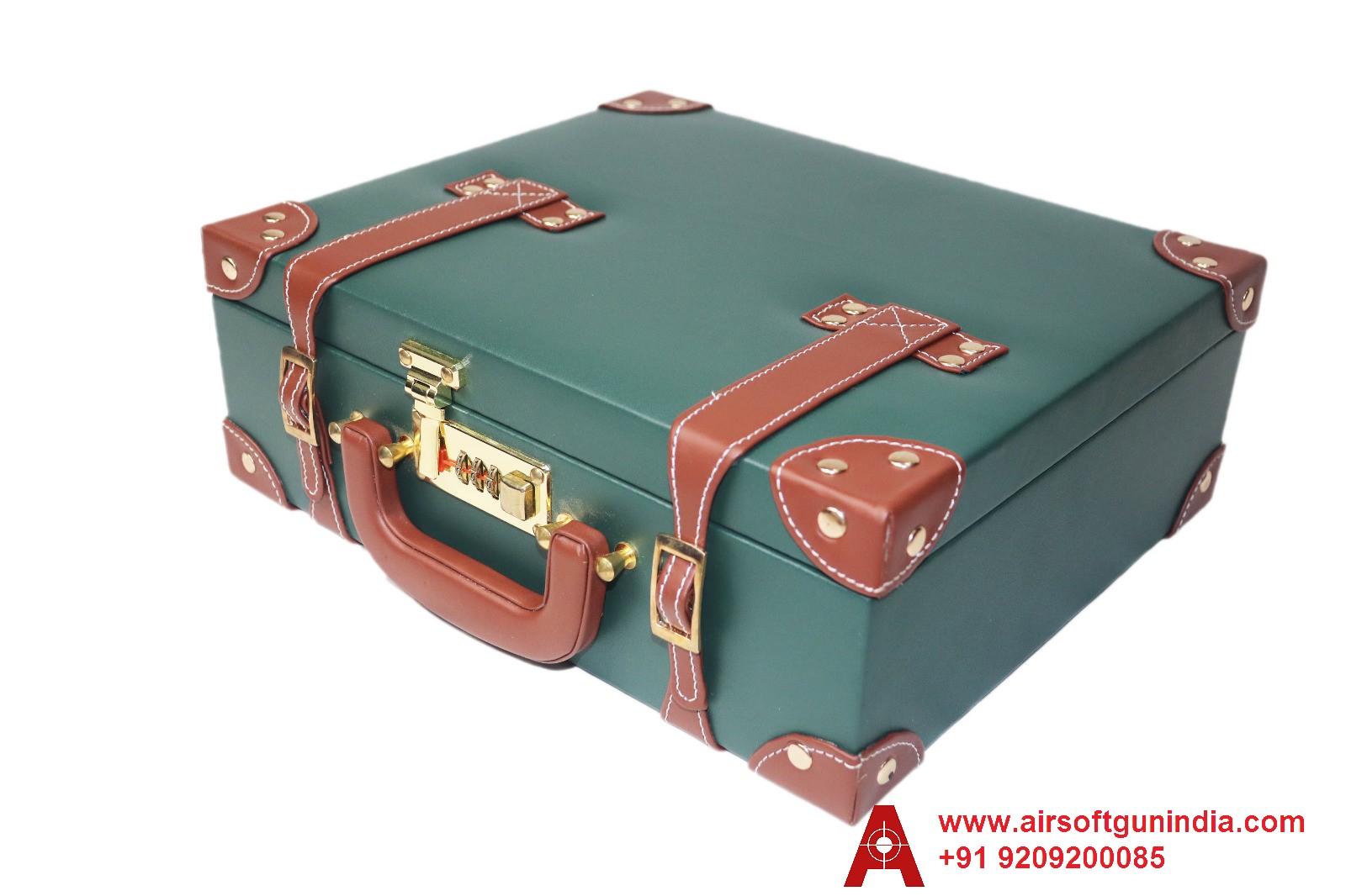 vintage retro luxury gun box green box