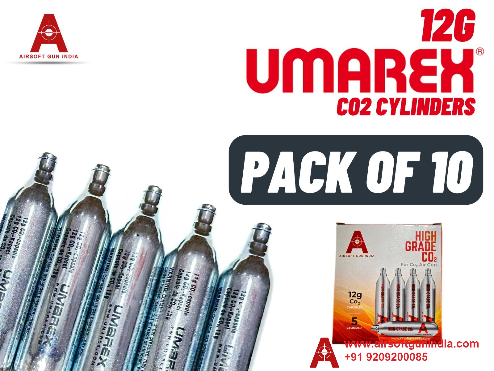Buy now Umarex 12 Gram Co2 Cartridges Pack Of 10