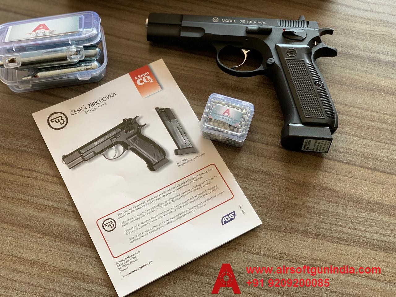 CZ 75 CO2 BB Pistol By Airsoft Gun India